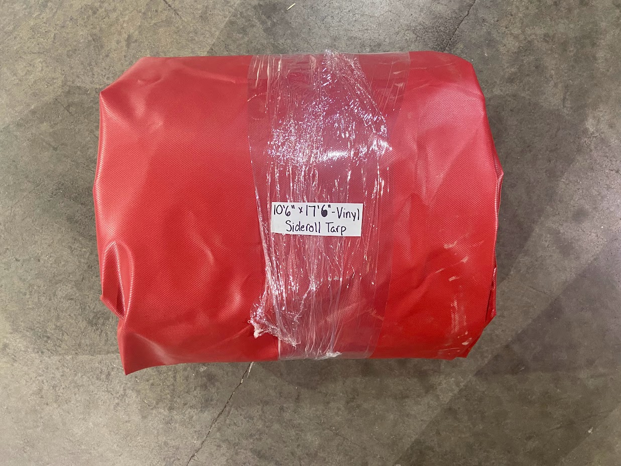 10'6" x 17'6" Red Side Roll Tarp, Clearance | Carolina Tarps