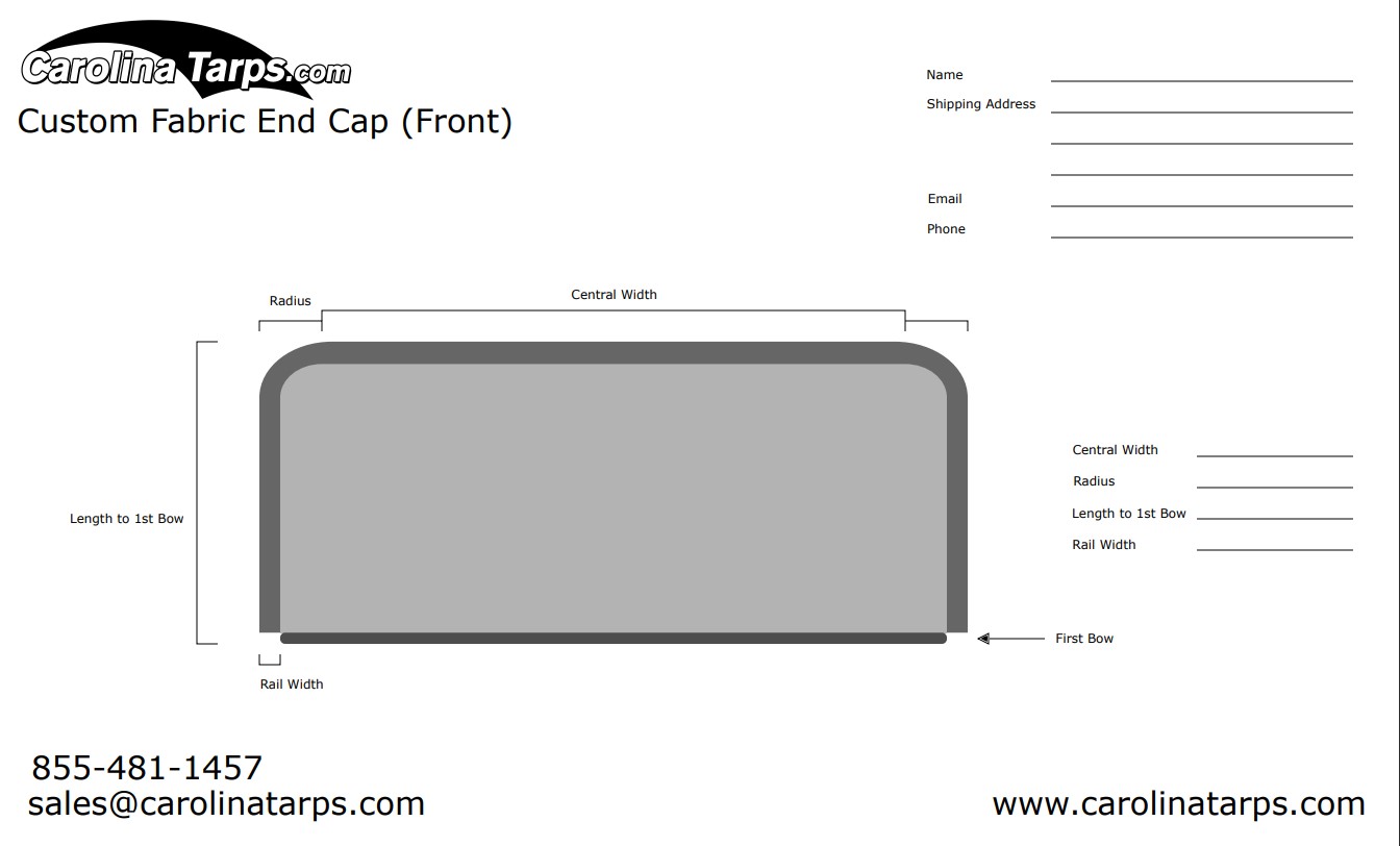 Custom Fabric End Cap | Carolina Tarps
