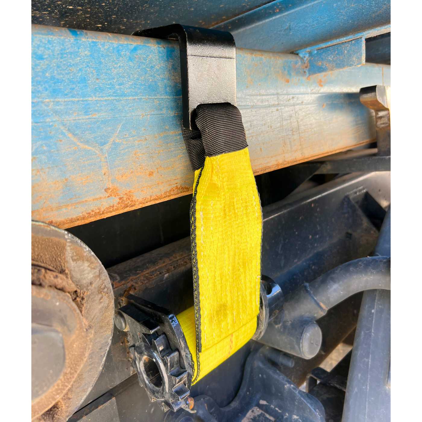 4" x 39" Roll-Off Container Hold Down Strap With Bolt Hole | Carolina Tarps