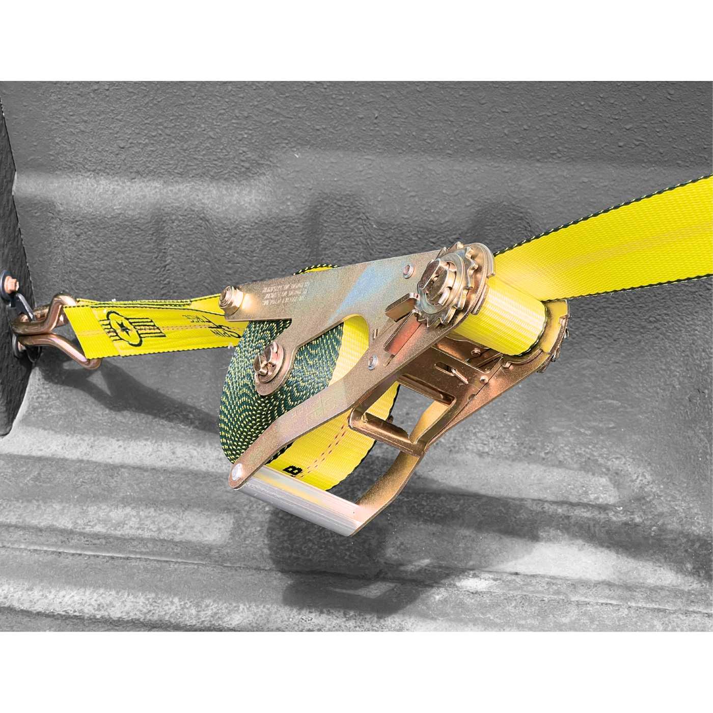 2" x 30' Self Contained Ratchet Strap - Wire Hooks | Carolina Tarps