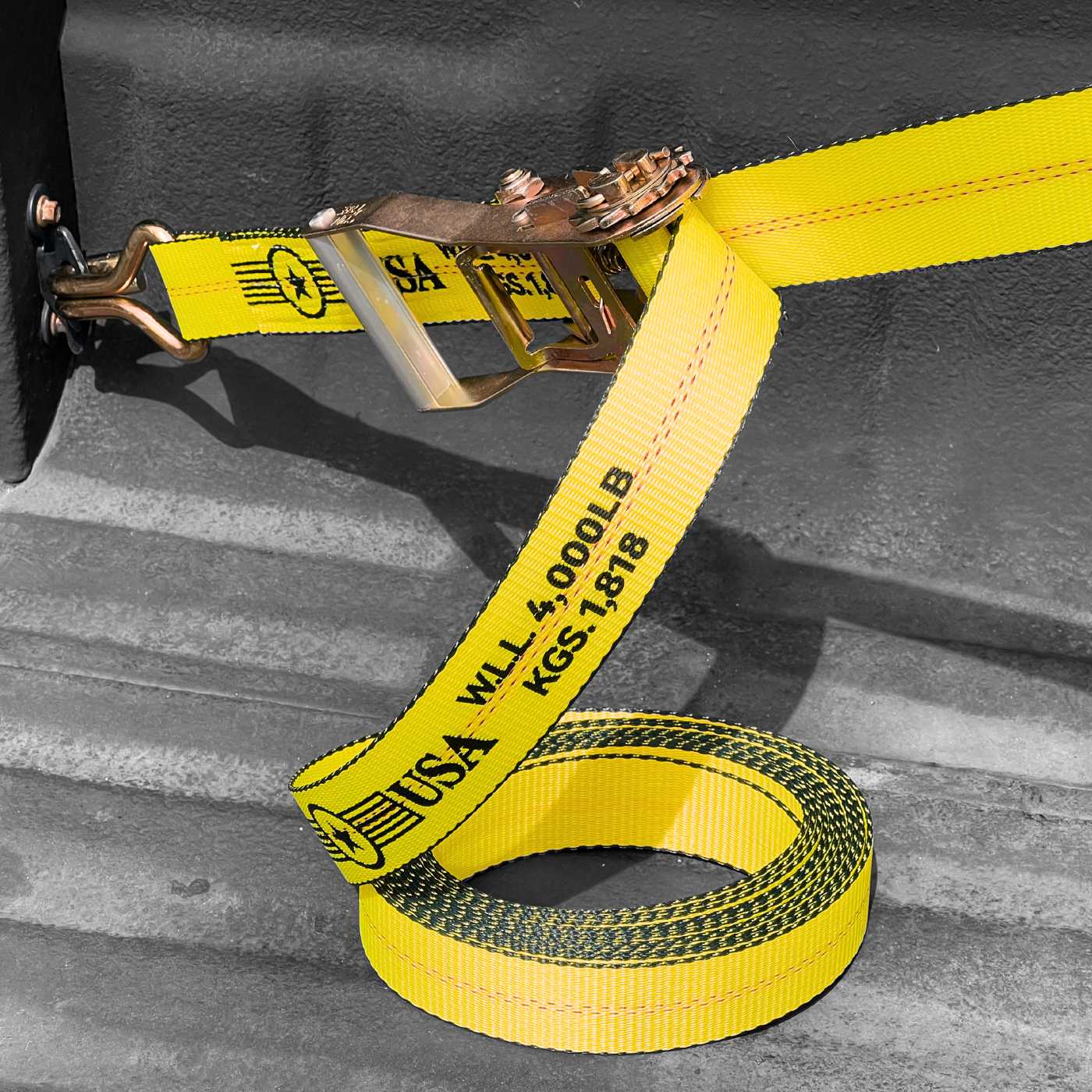 2" SPIN FREE Ratchet Strap Assembly with Wire Hooks | Carolina Tarps