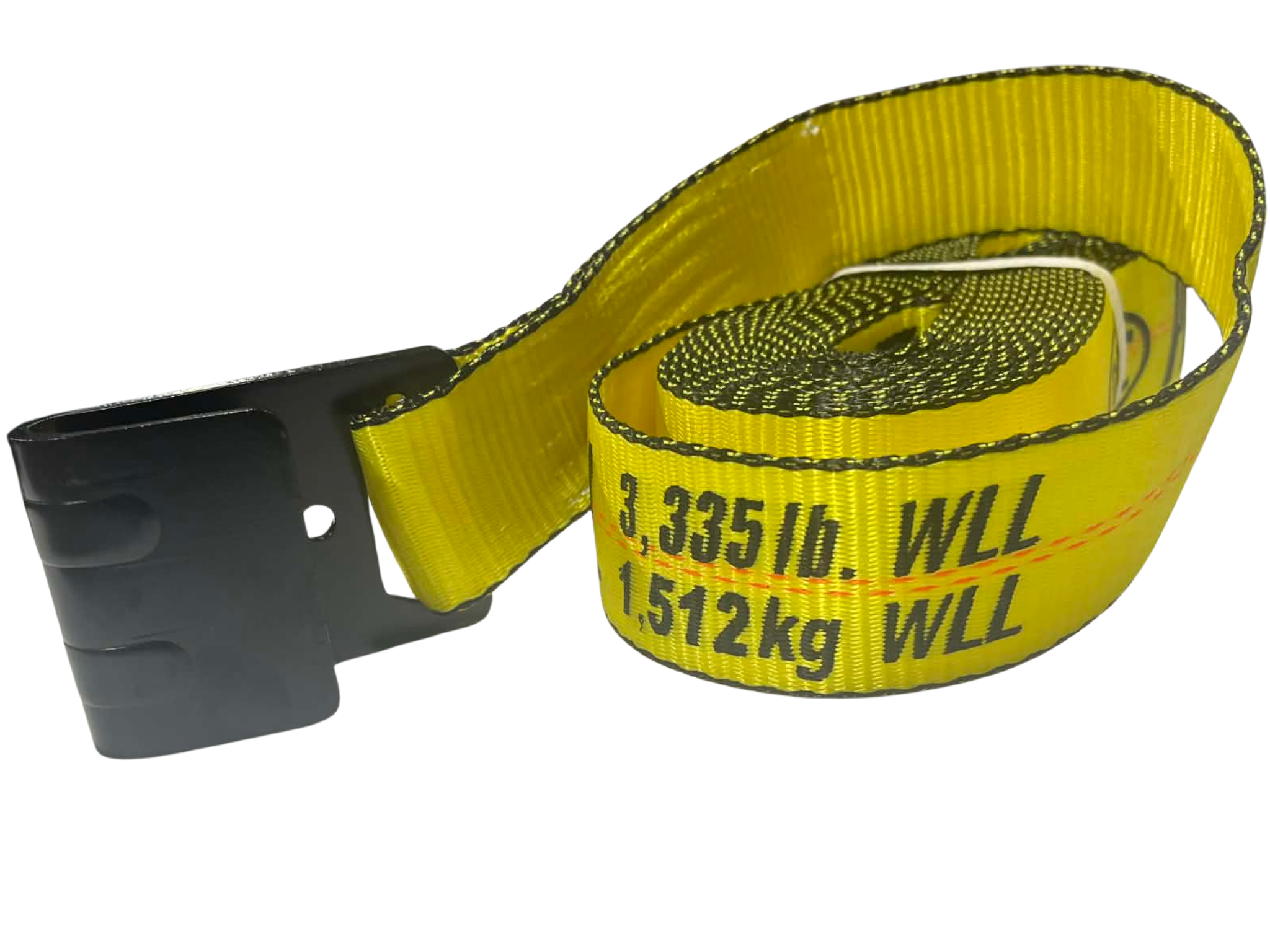 2" x 30' Yellow Winch Strap w/ Flat Hook | Carolina Tarps