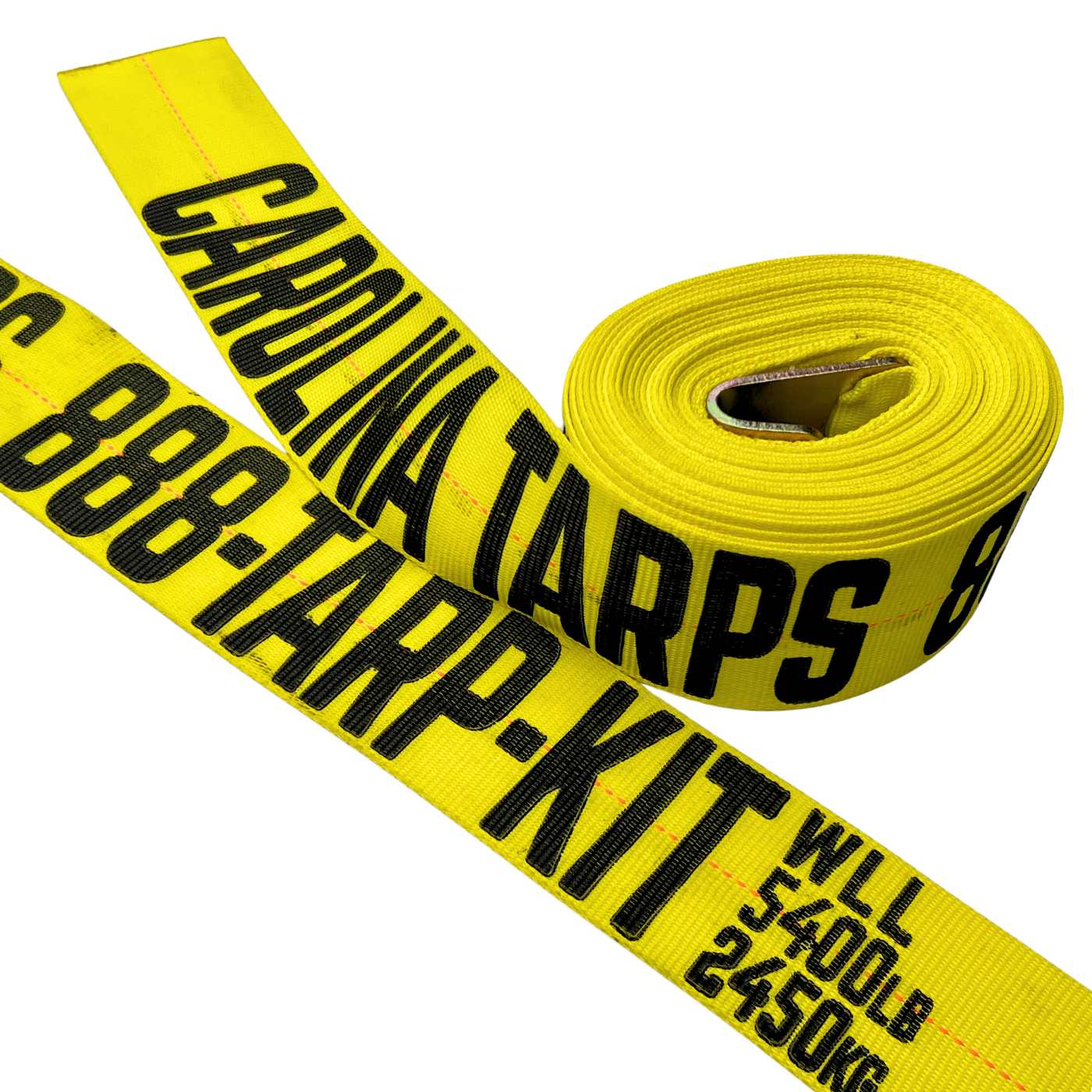 Flatbed Straps 4" x 30' Winch Strap 5,400 WLL Flat Hook - MADE IN USA ...