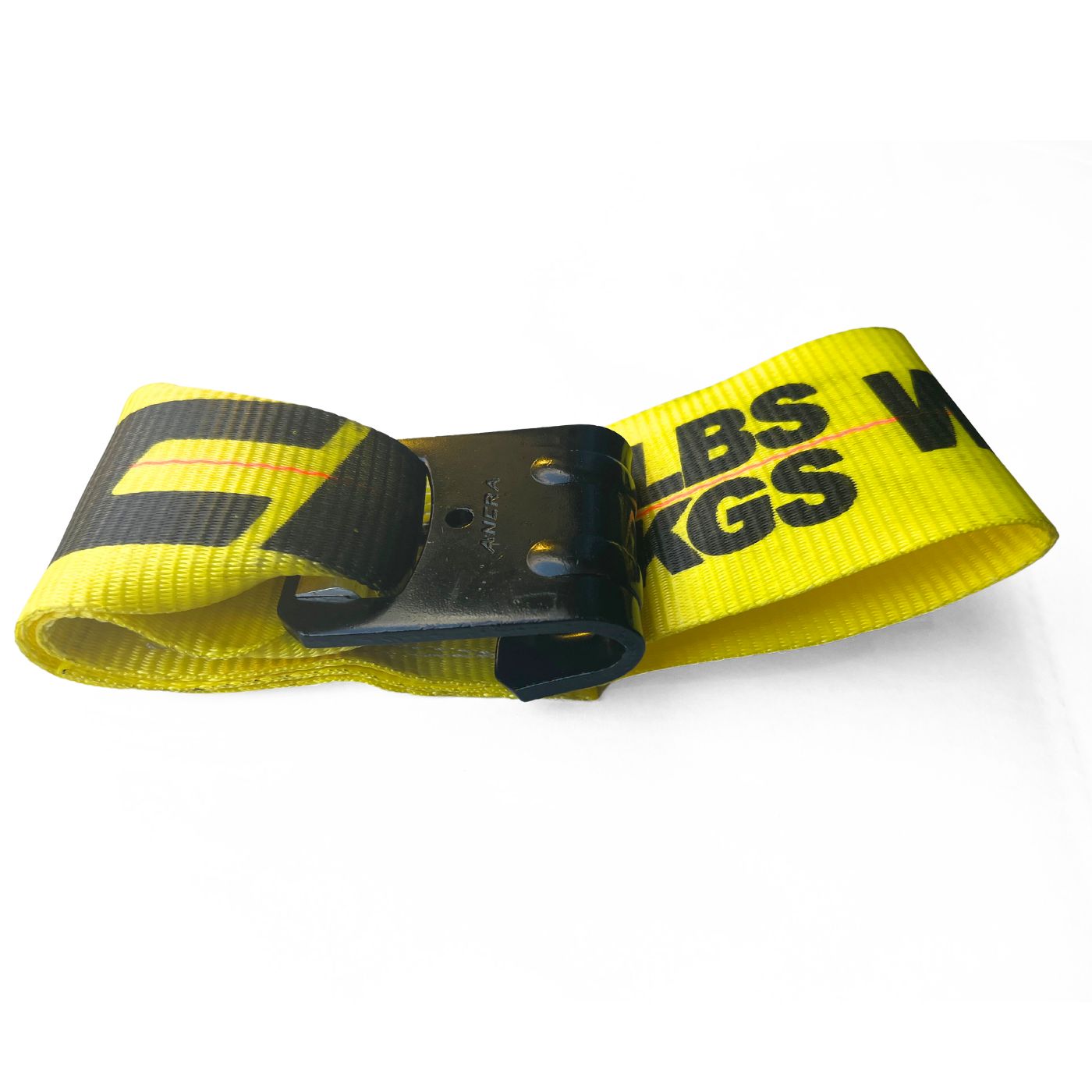 4" Fixed End Strap with Black Flat Hook | Carolina Tarps