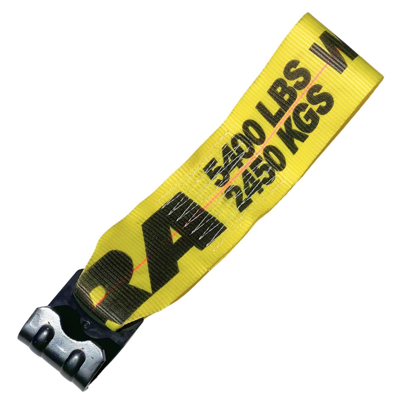 4" Fixed End Strap with Black Flat Hook | Carolina Tarps