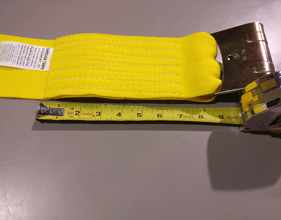 Flatbed Straps 4" x 30' Winch Strap 5,400 WLL Flat Hook - MADE IN USA ...