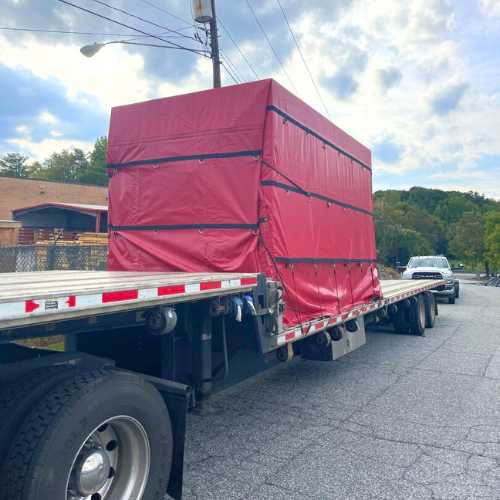 Lumber Tarp 24' x 20' - 8' Drop Flatbed Tarp 18oz/14oz Vinyl (78 lb ...