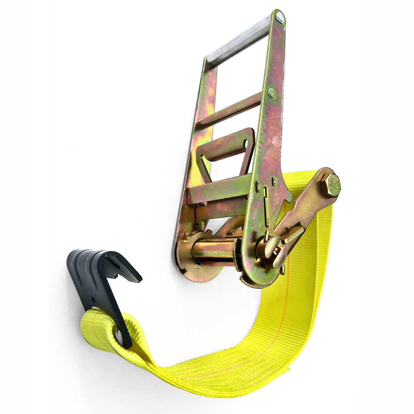 4" Ratchet with 4" x 2' Strap Black Flat Hook | Carolina Tarps