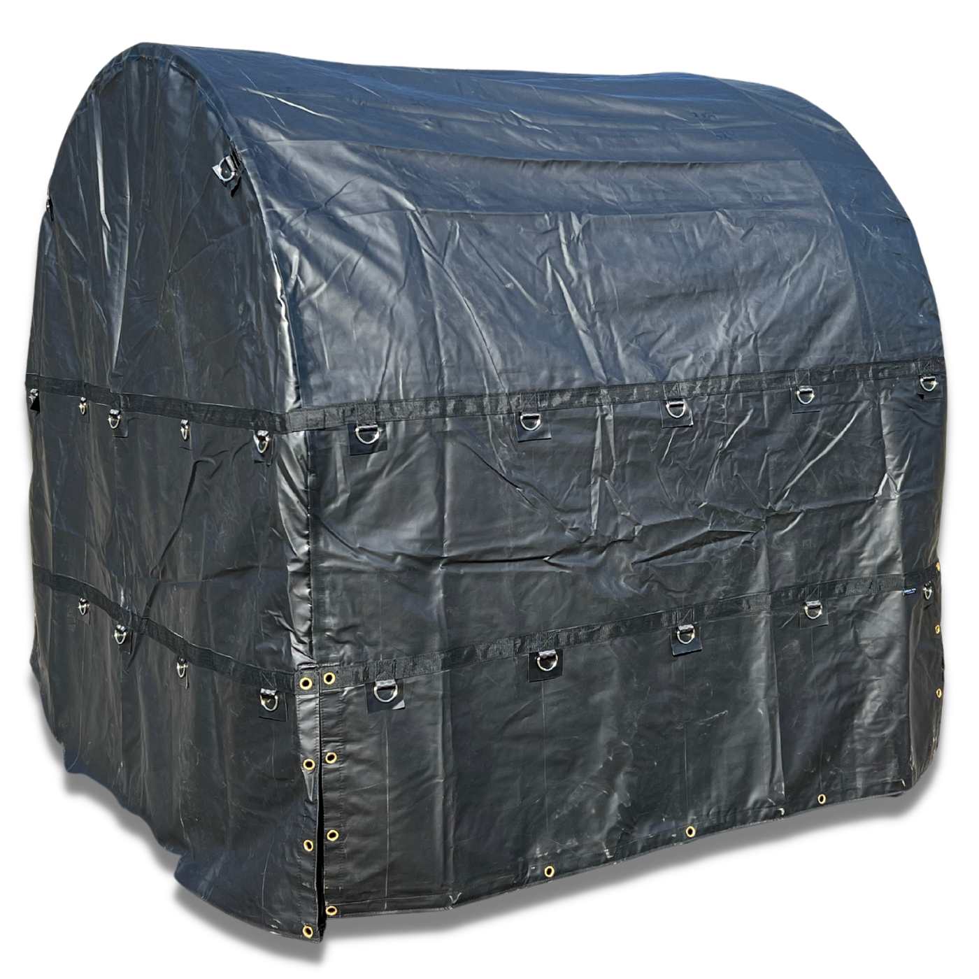 Steel Coil Tarp 6' x 6' x 6' Coil Bag - 18oz Vinyl (29 lb) BLACK ...