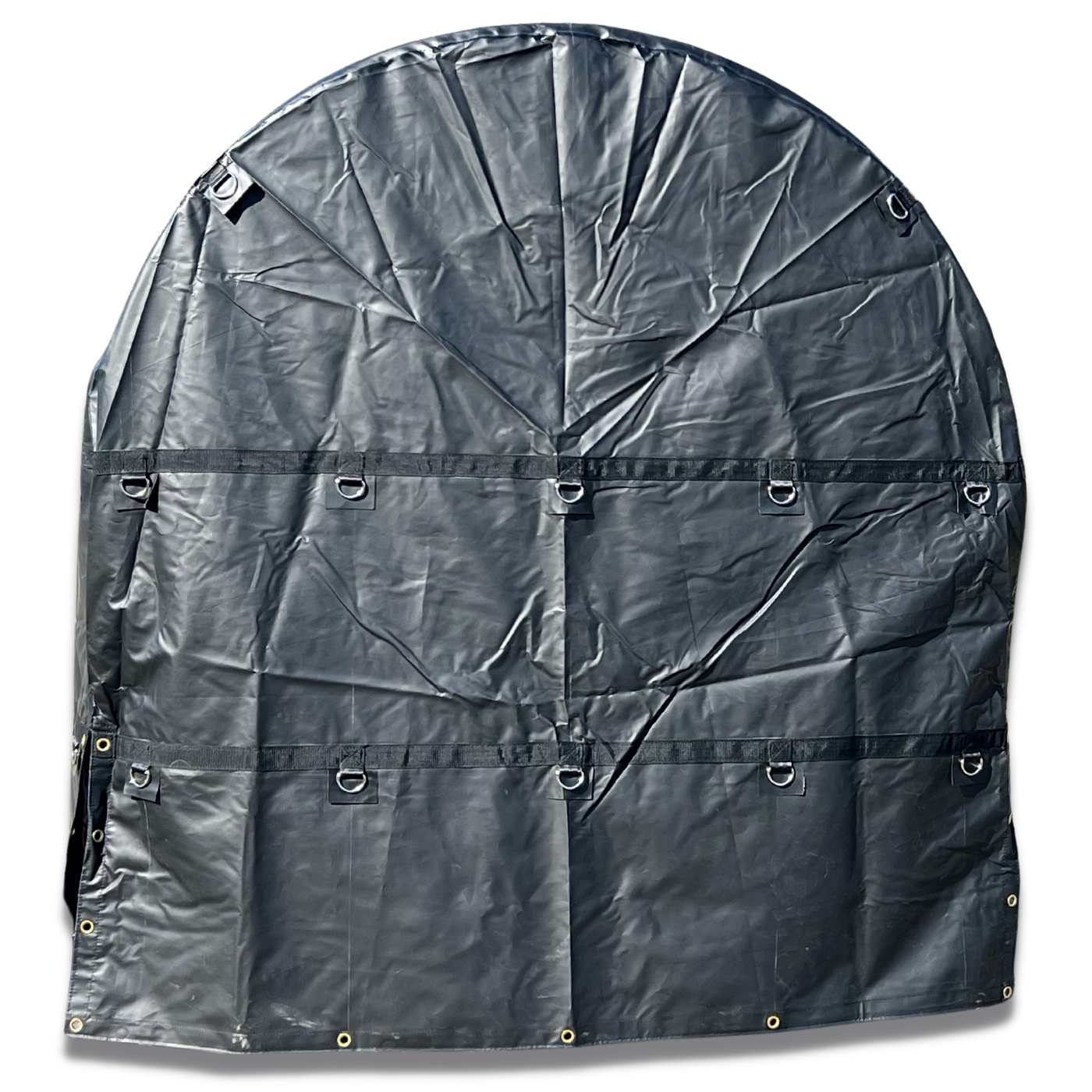 Steel Coil Tarp 6' x 6' x 6' Coil Bag - 18oz Vinyl (29 lb) BLACK ...