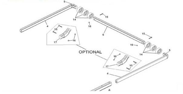 Complete Aluminum Tarp Bow Set for widths up to 95" | Carolina Tarps