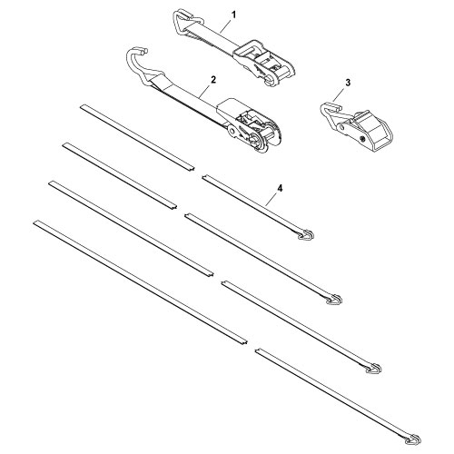 1118525 Shur-Co (OEM) Ridge Strap Kit w/Hook - 24' | Carolina Tarps