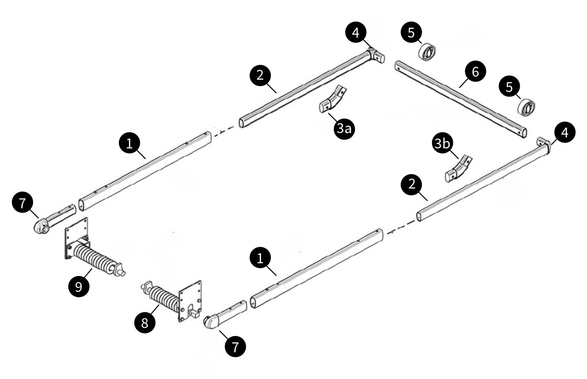 Underbody Tarp Arm Kit for Trailers up to 28' long | Carolina Tarps