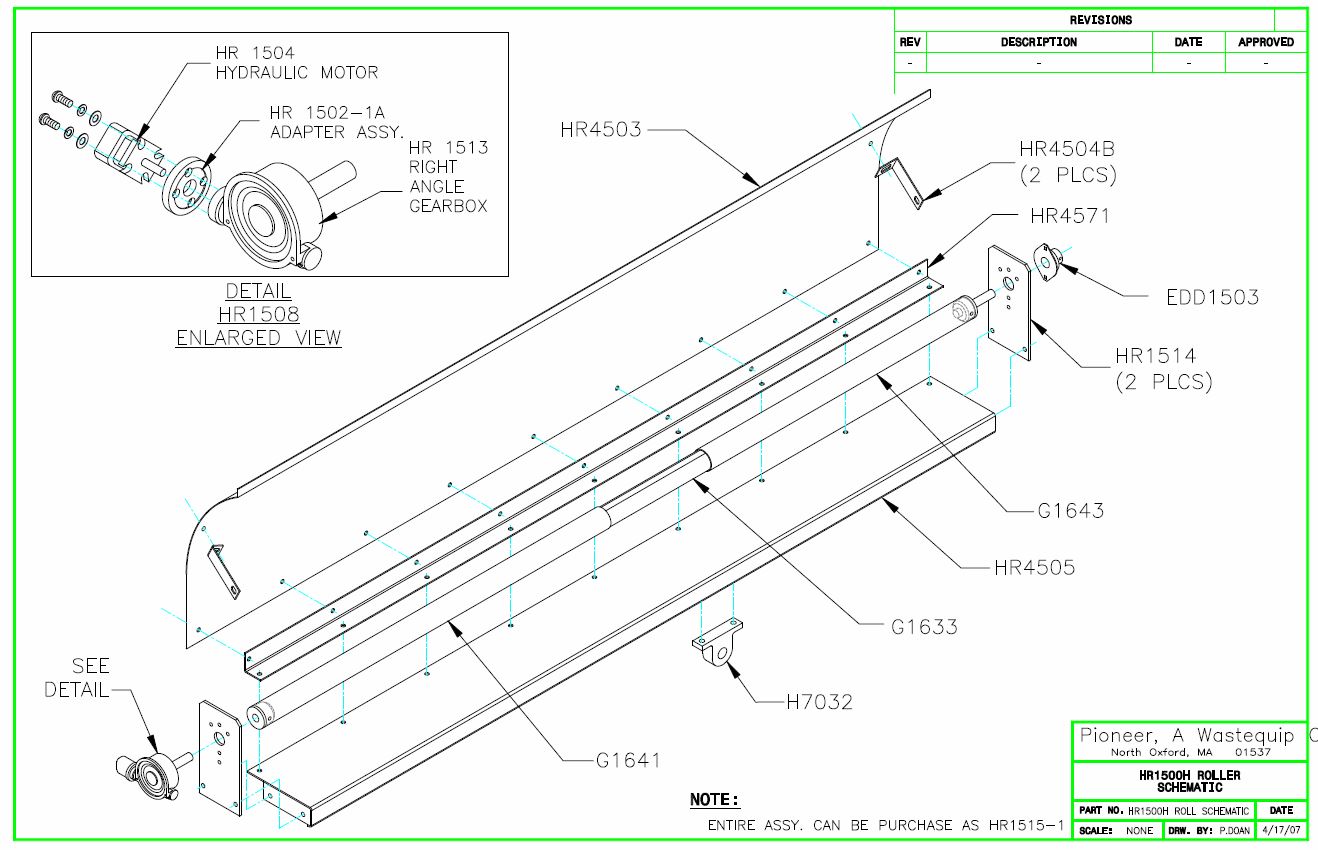 Pioneer HR1500H Steel Refuse Tarping System for Hooklift Trucks ...
