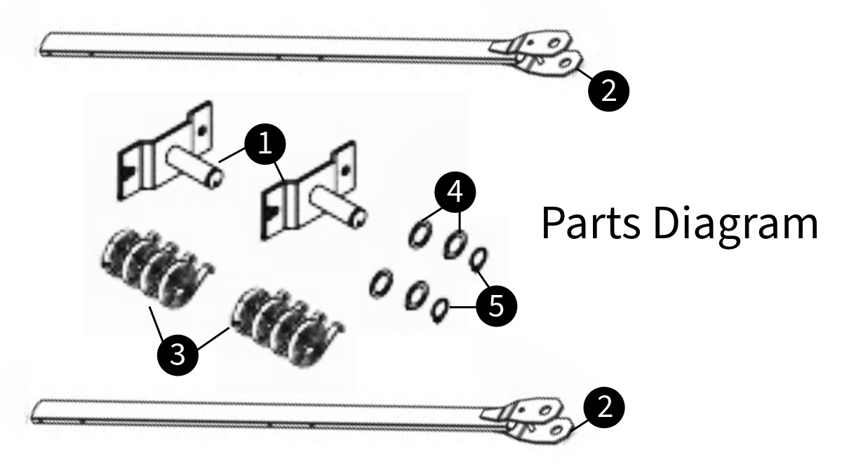 US Tarp 4644 Lower Arm Set for 4-Spring Aluminum System | Carolina Tarps