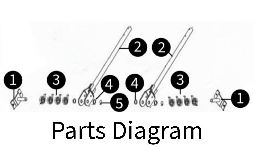 US Tarp 12367 Lower Arm Set for 4-Spring Steel System | Carolina Tarps